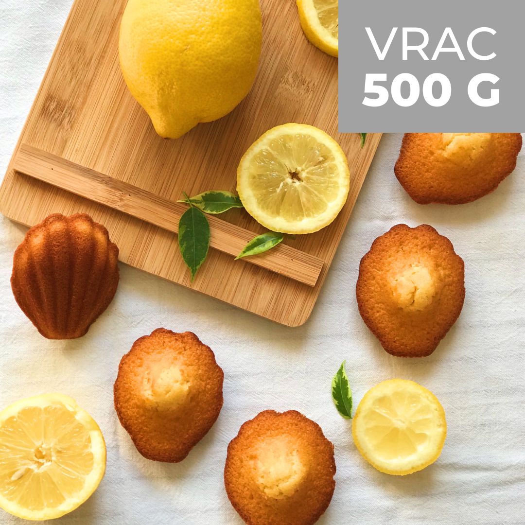 Madeleines Saveur Citron | Vrac 500g – La Biscuiterie Jeannette